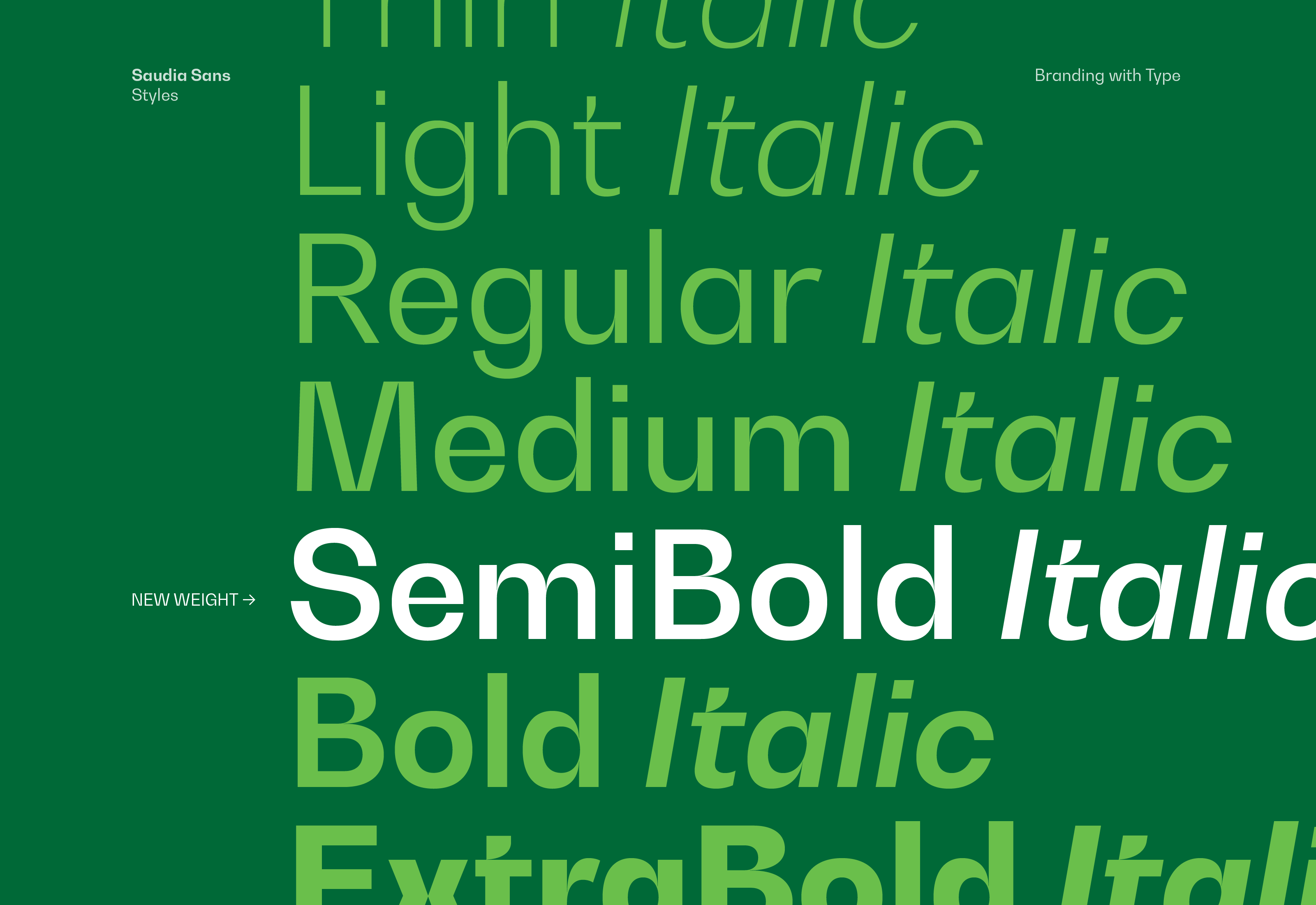 Saudia Sans. High-flying typography · Branding with Type